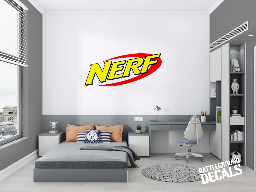 Nerf Wall Decal Full Color Digital Wall Graphics Multiple Size and ...