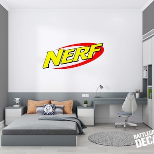 Nerf Wall Decal - Full Color Digital Wall Graphics - Multiple Size and ...