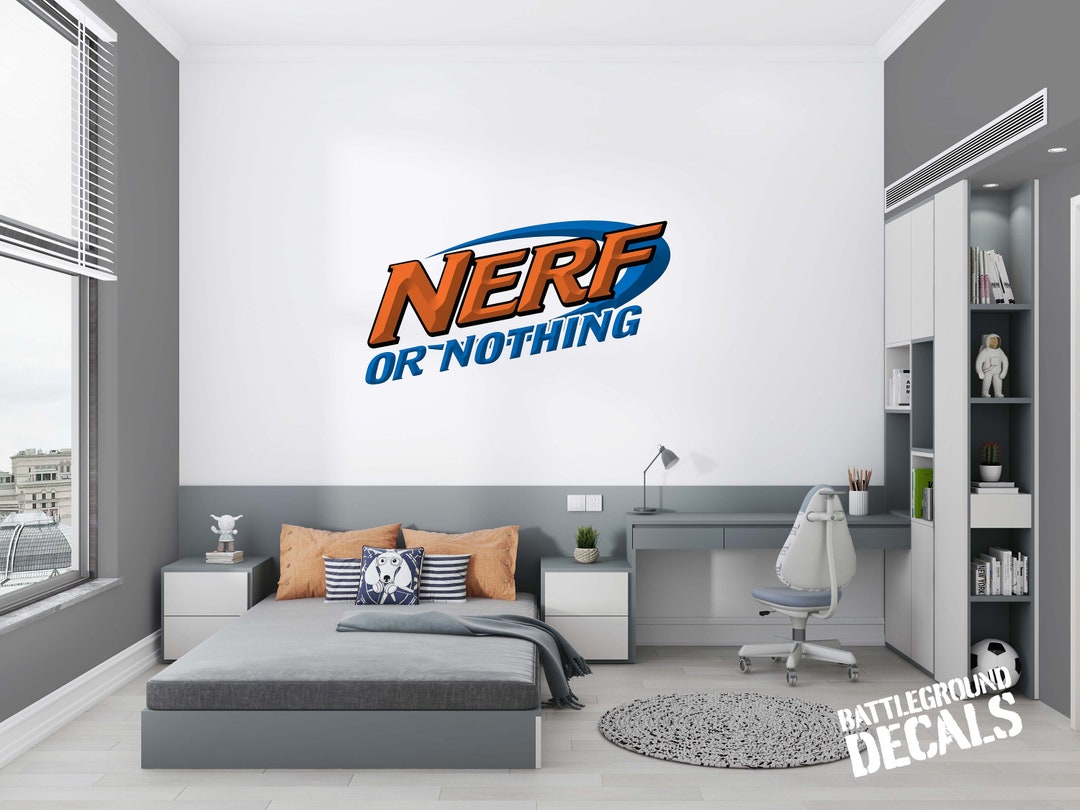 Nerf Wall Decal Full Color Digital Wall Graphics Multiple Size and ...