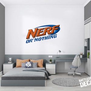 Nerf Wall Decal Full Color Digital Wall Graphics Multiple Size and ...