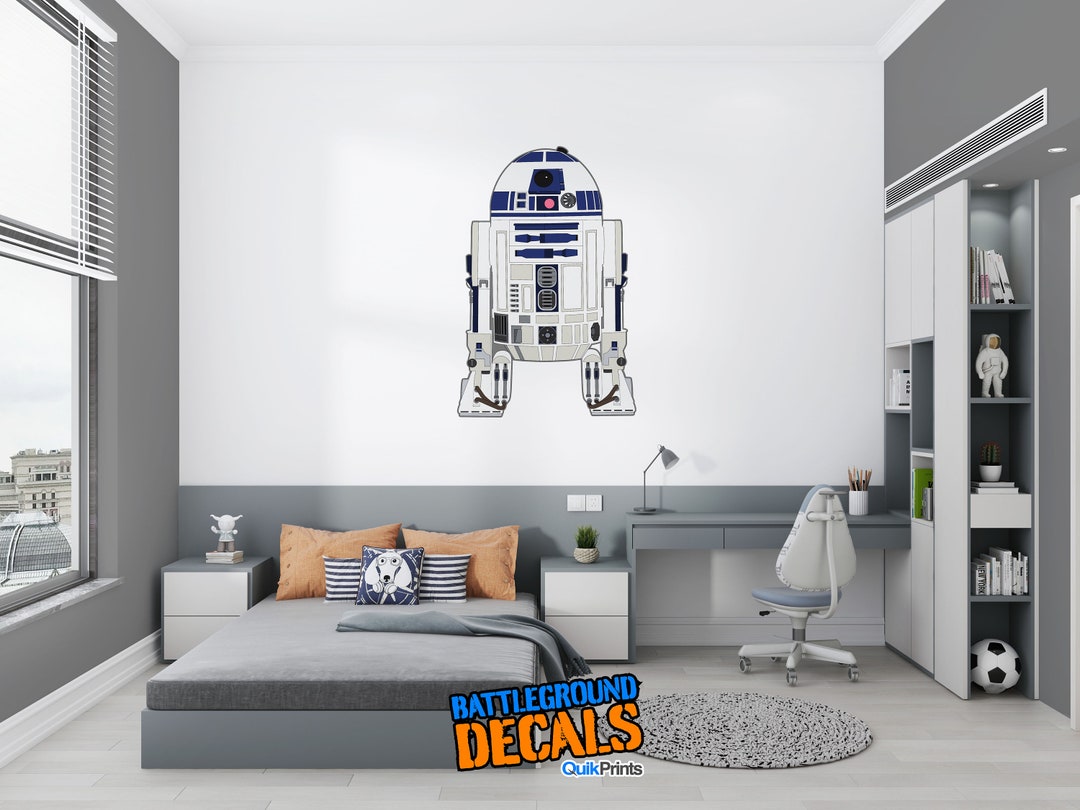 R2D2 - Full Color Printed Wall Graphics - Etsy