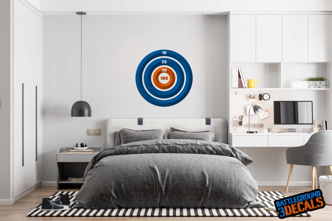3D Foam Dart Target Wall Decal - Full Color Printed Wall Graphics - Etsy