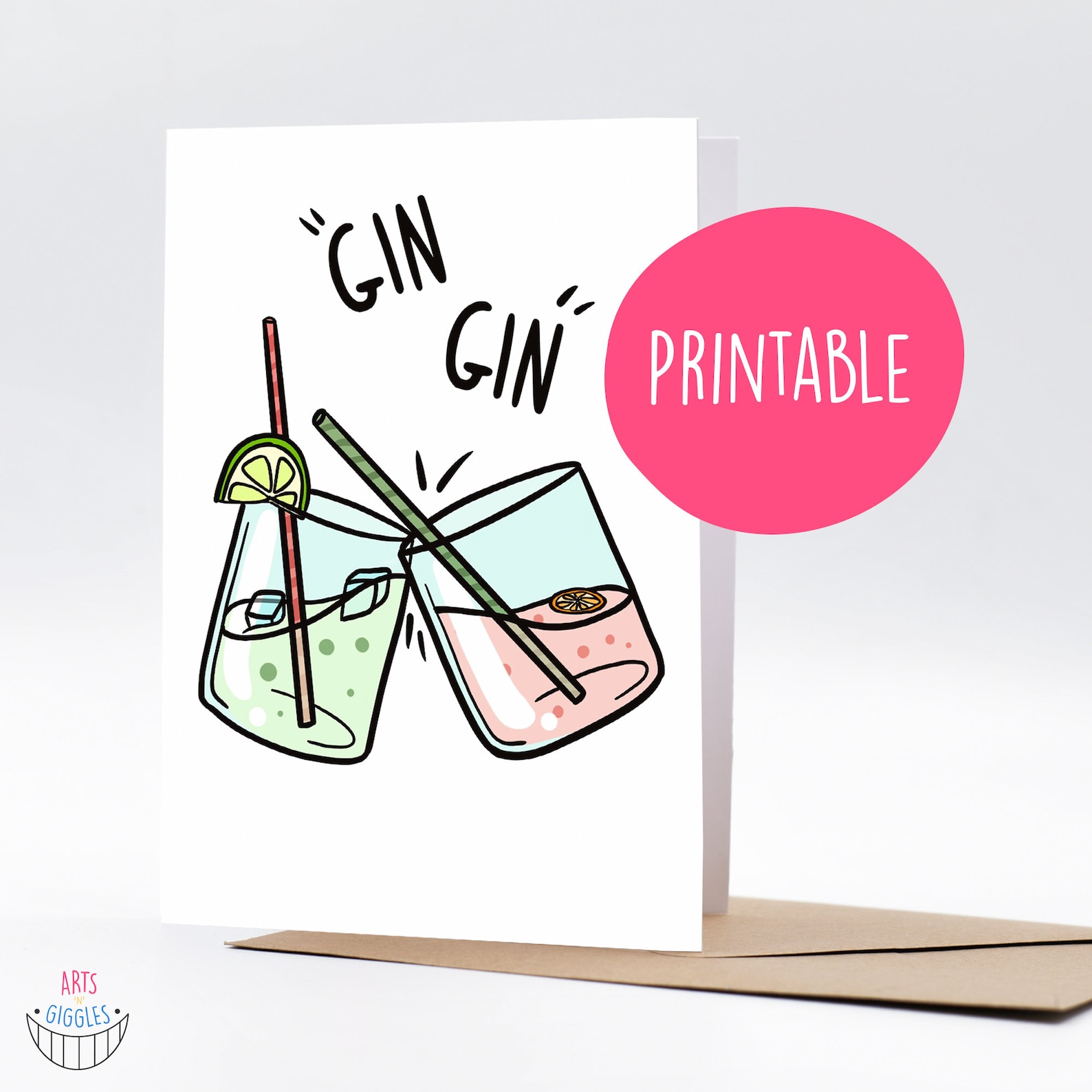 GIN GIN CHEERS Quirky Funny Birthday Celebrations Card - Etsy