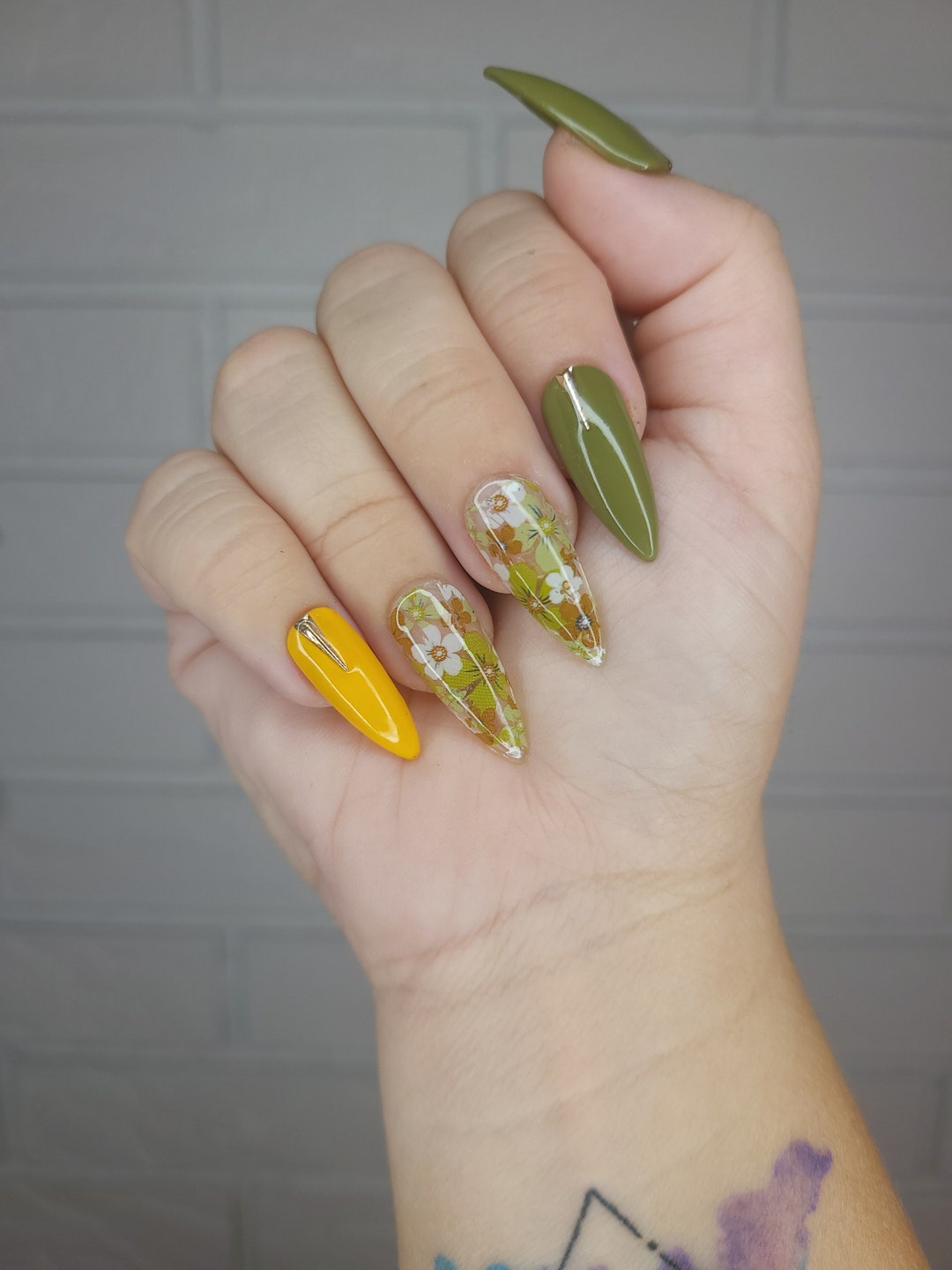 Fall Breeze Press on Nails | Coffin Shape | Stiletto Shape| Square ...