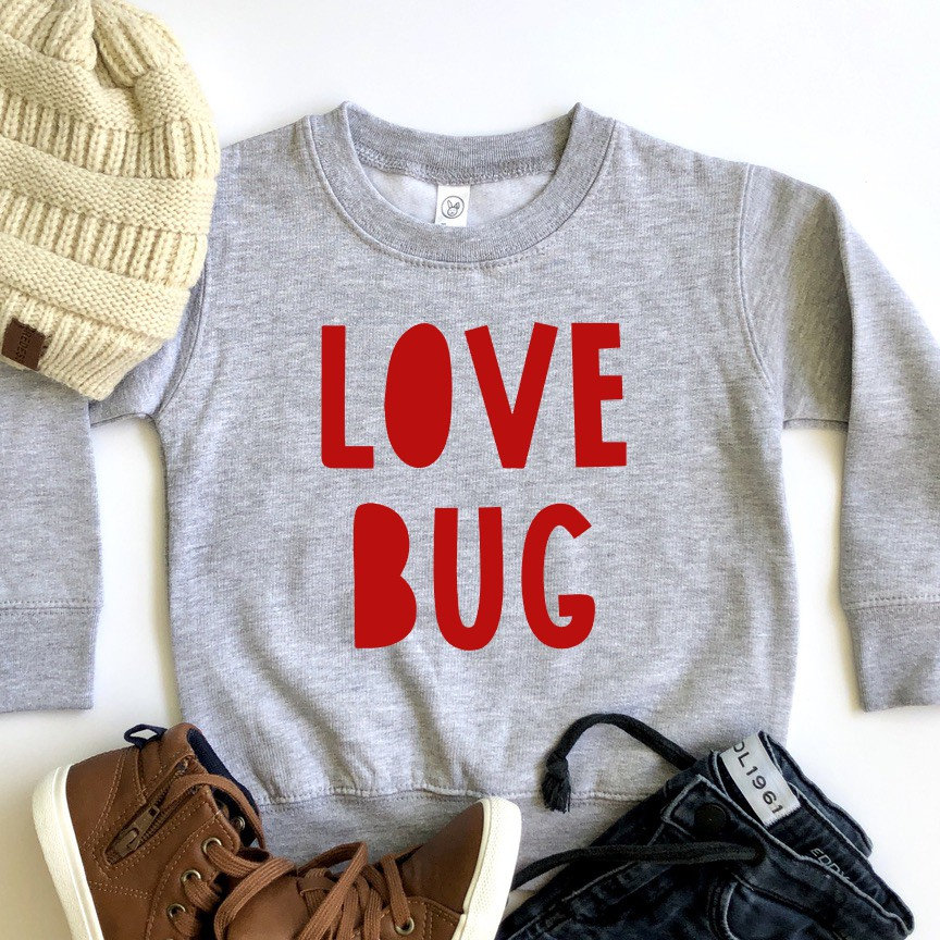 Love Bug Valentine's Day Sweatshirt Toddler Boy - Etsy