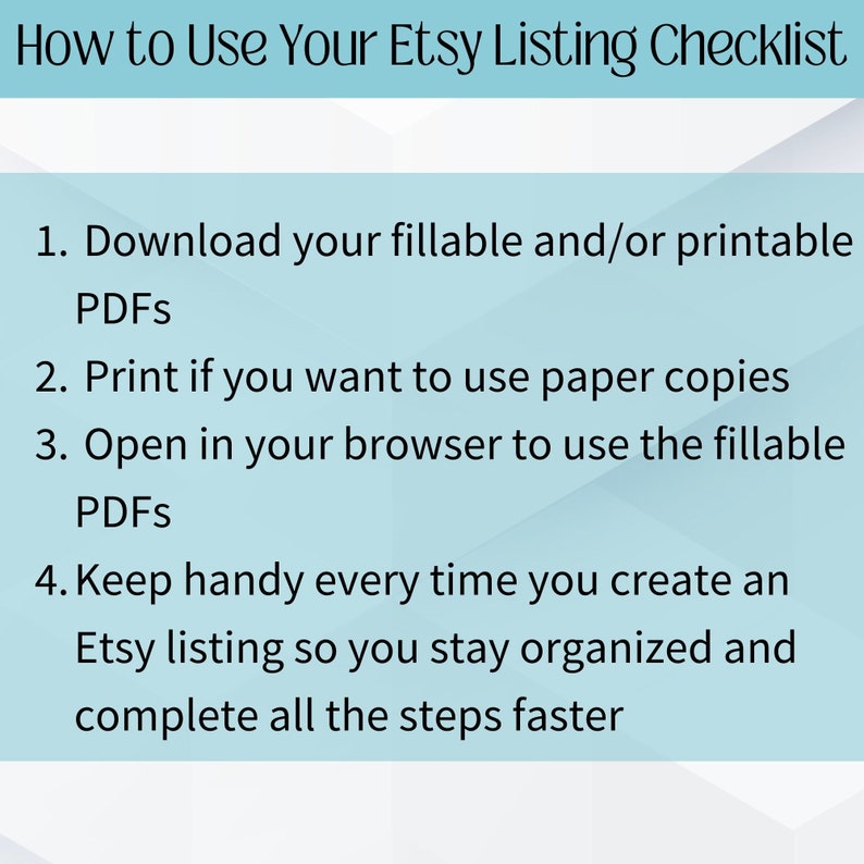 Minimalist Etsy Listing Checklist for Physical & Digital Etsy Sellers ...