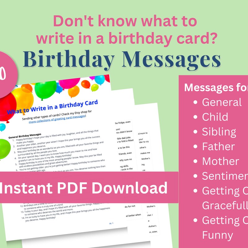 Birthday Message - Etsy