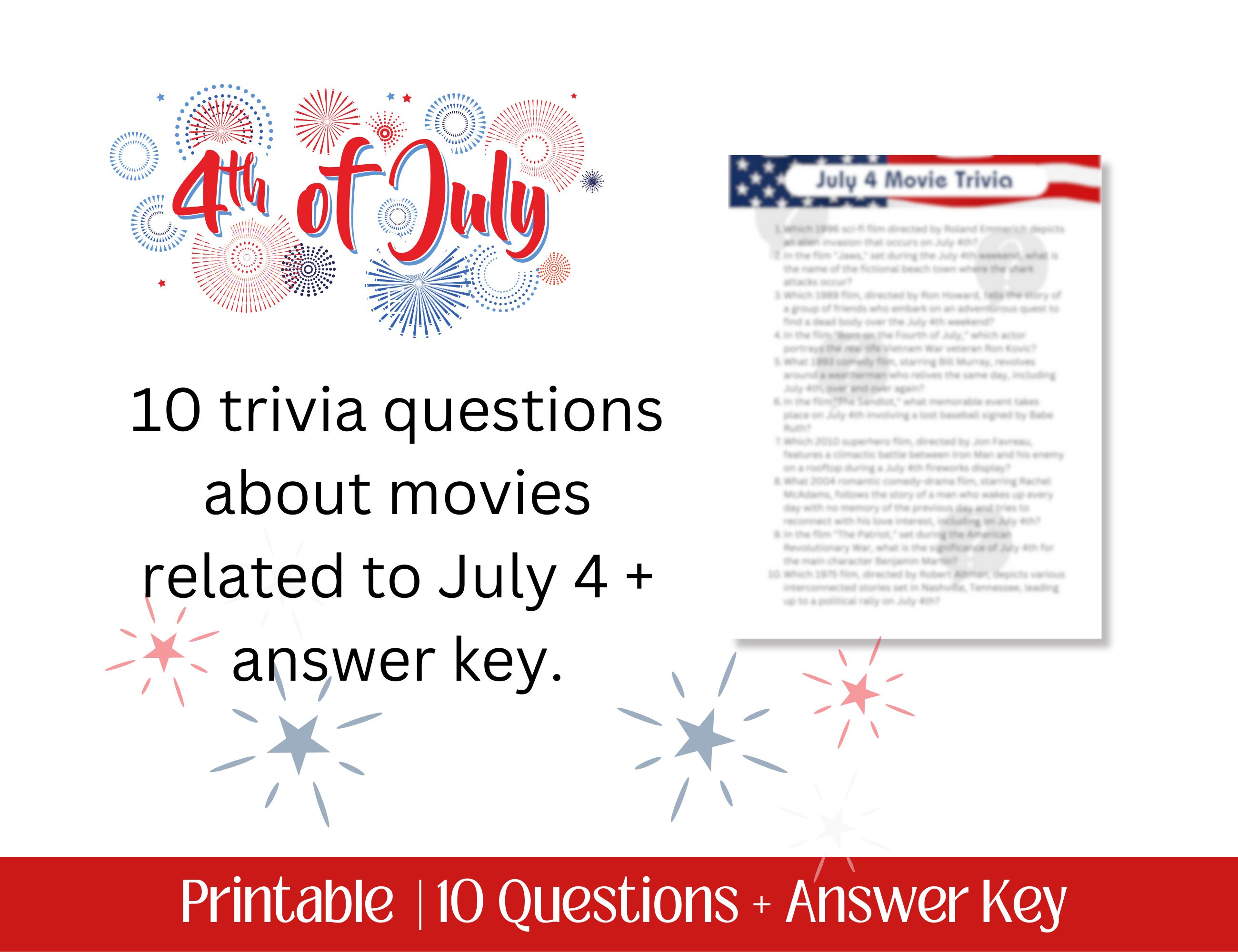 4th of July Trivia Movie Games for Adults Fun Printable Guessing Games ...