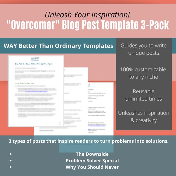 Blog Post Template 3.0 Blog Post Idea Outline Cuts Your | Etsy