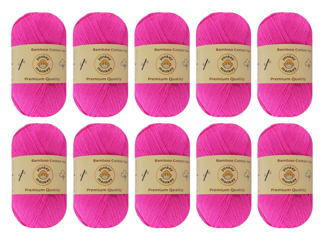 10 pack Light Rose 9021 Écheveau de fil léger en coton de bambou de ...