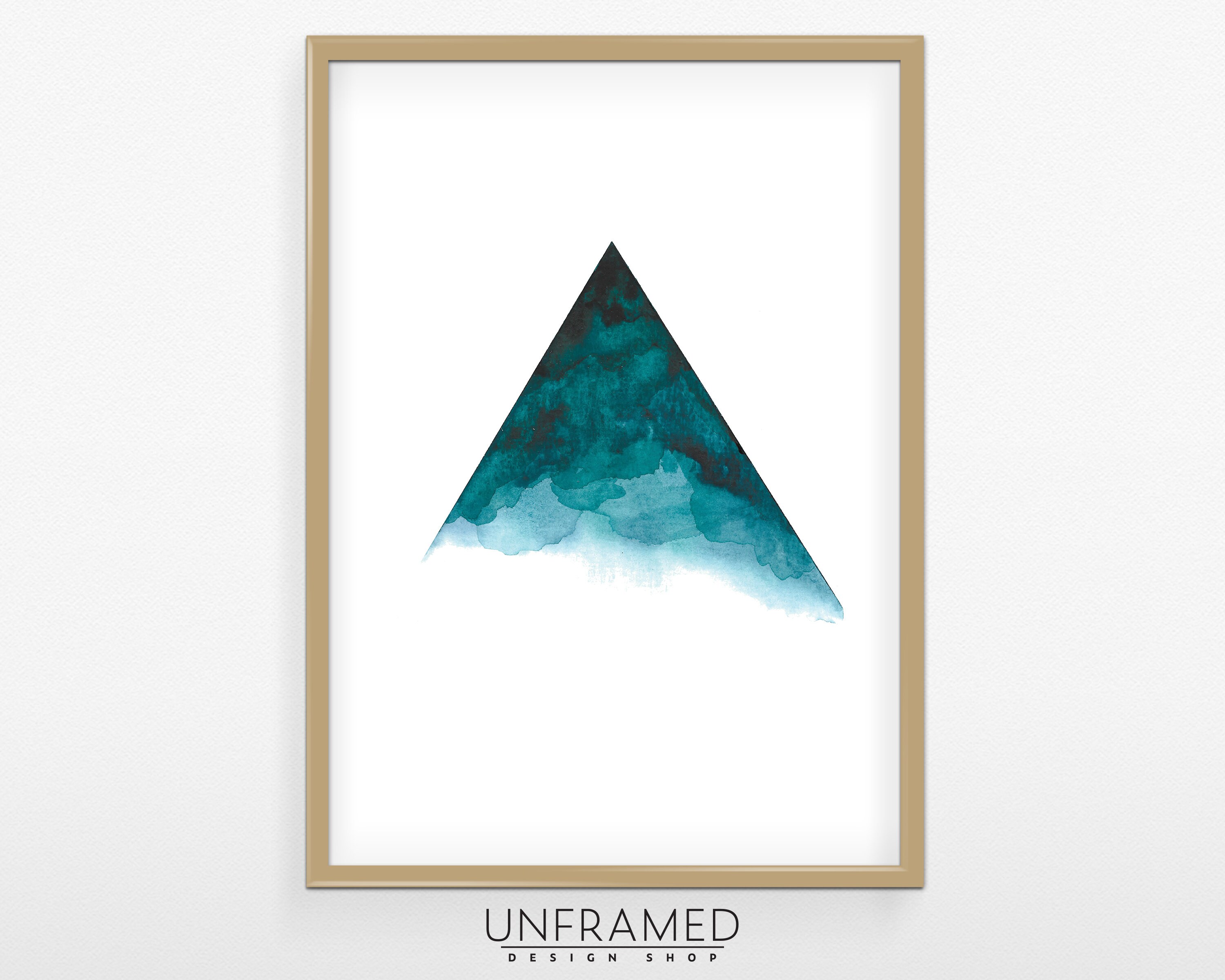 Geometric Watercolor Triangle Digital Modern Art Print INSTANT DOWNLOAD ...