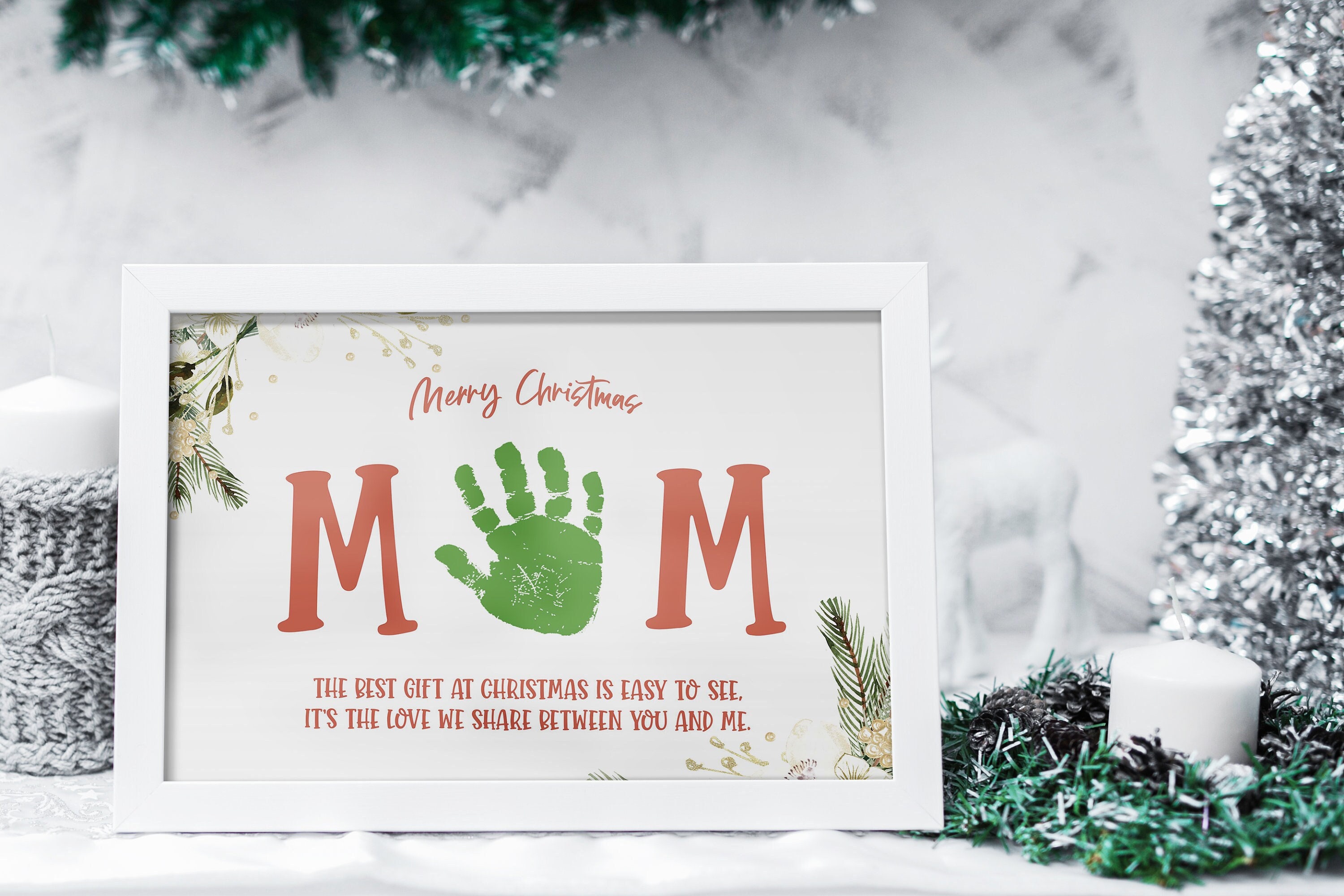 The EASIEST Handprint Keepsake Art, Merry Christmas Mom, Daycare ...