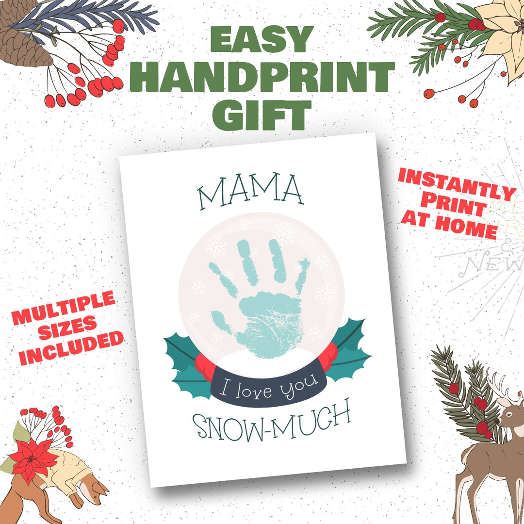 EASY Christmas Handprint Art Craft, Christmas Handprint Craft, DIY ...