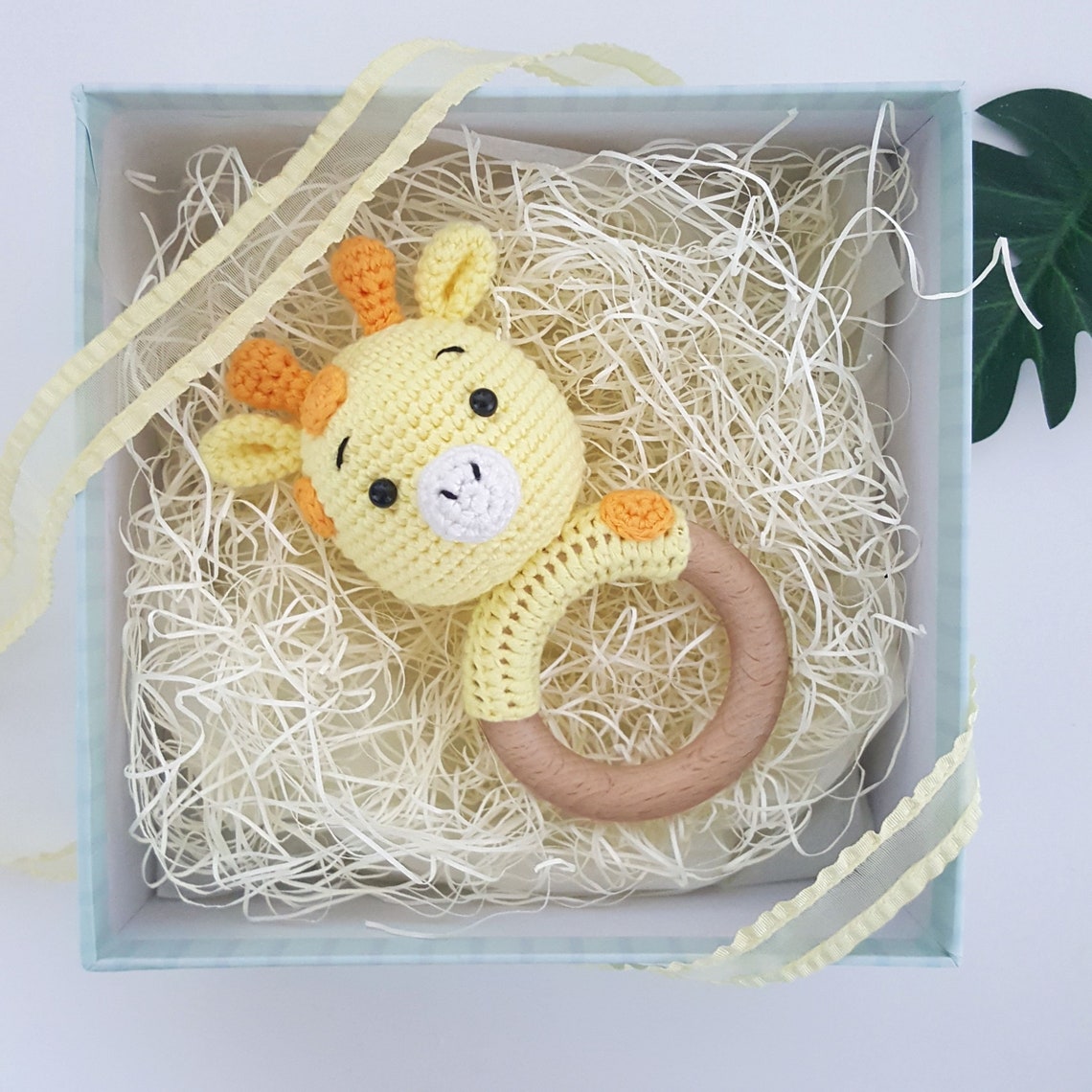 Crochet Plush Toy Baby Rattle _ Brindled Cow pattern - Etsy