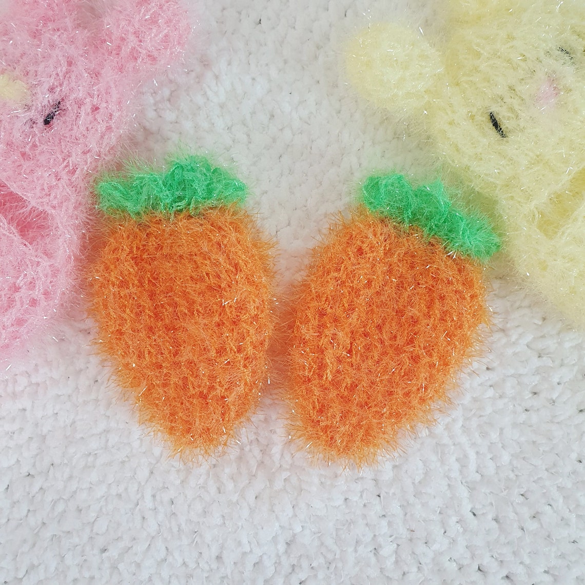 Crochet Scrubber - Rabbit & Carrot - Etsy