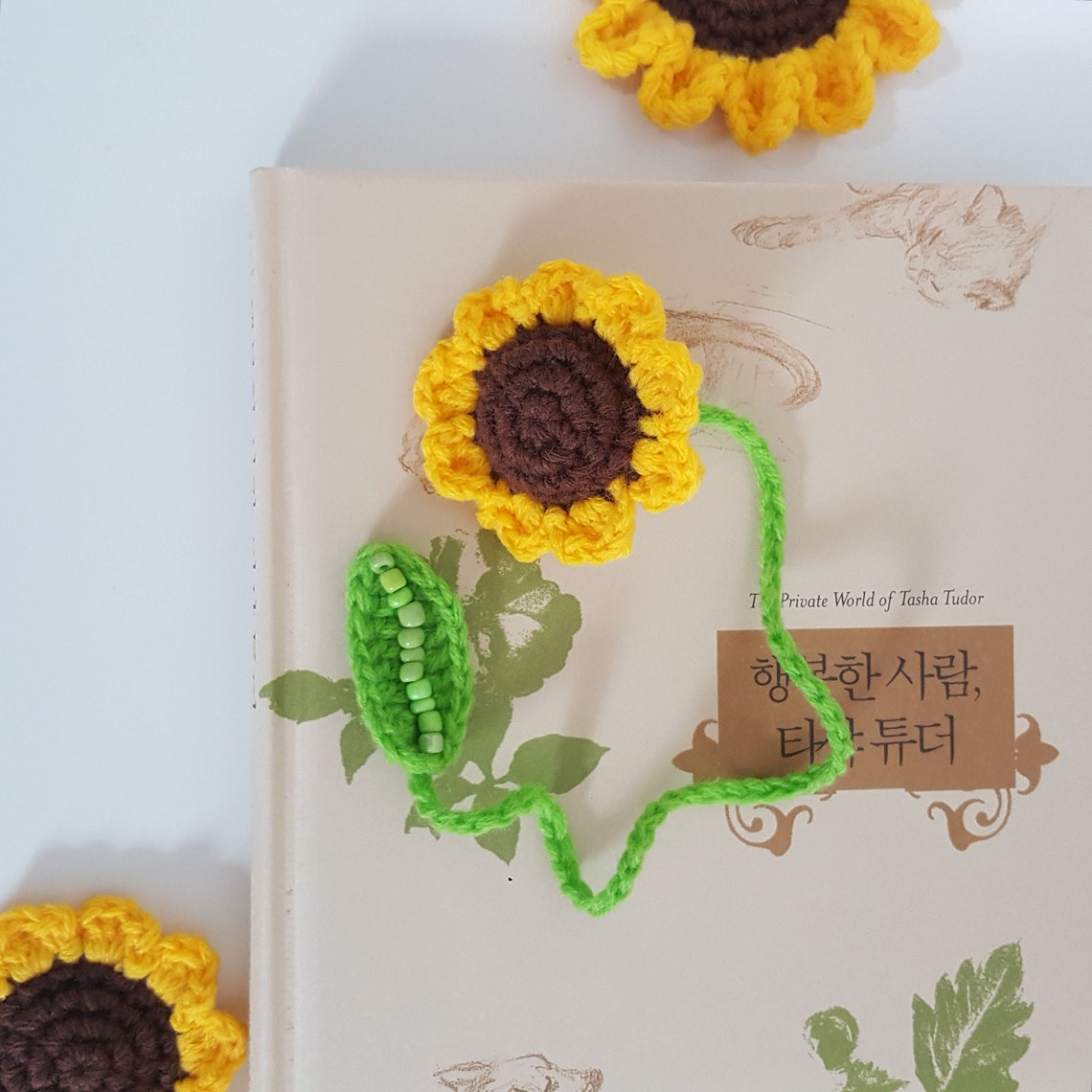 Bookmark Crochet Pattern Sunflowerpattern Pictorial - Etsy