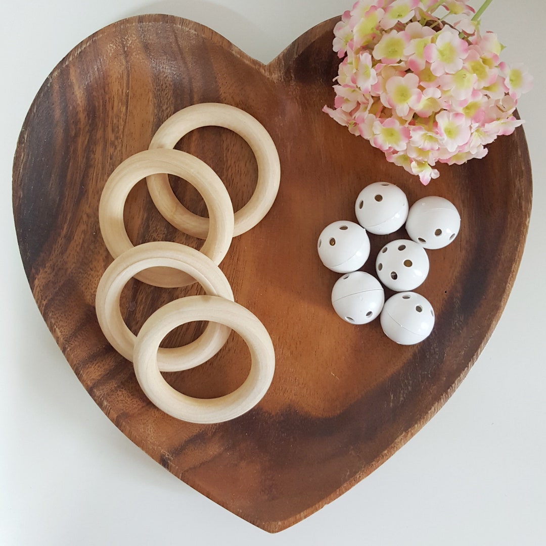 Crochet Baby Rattle Material wood Ring & Bell - Etsy
