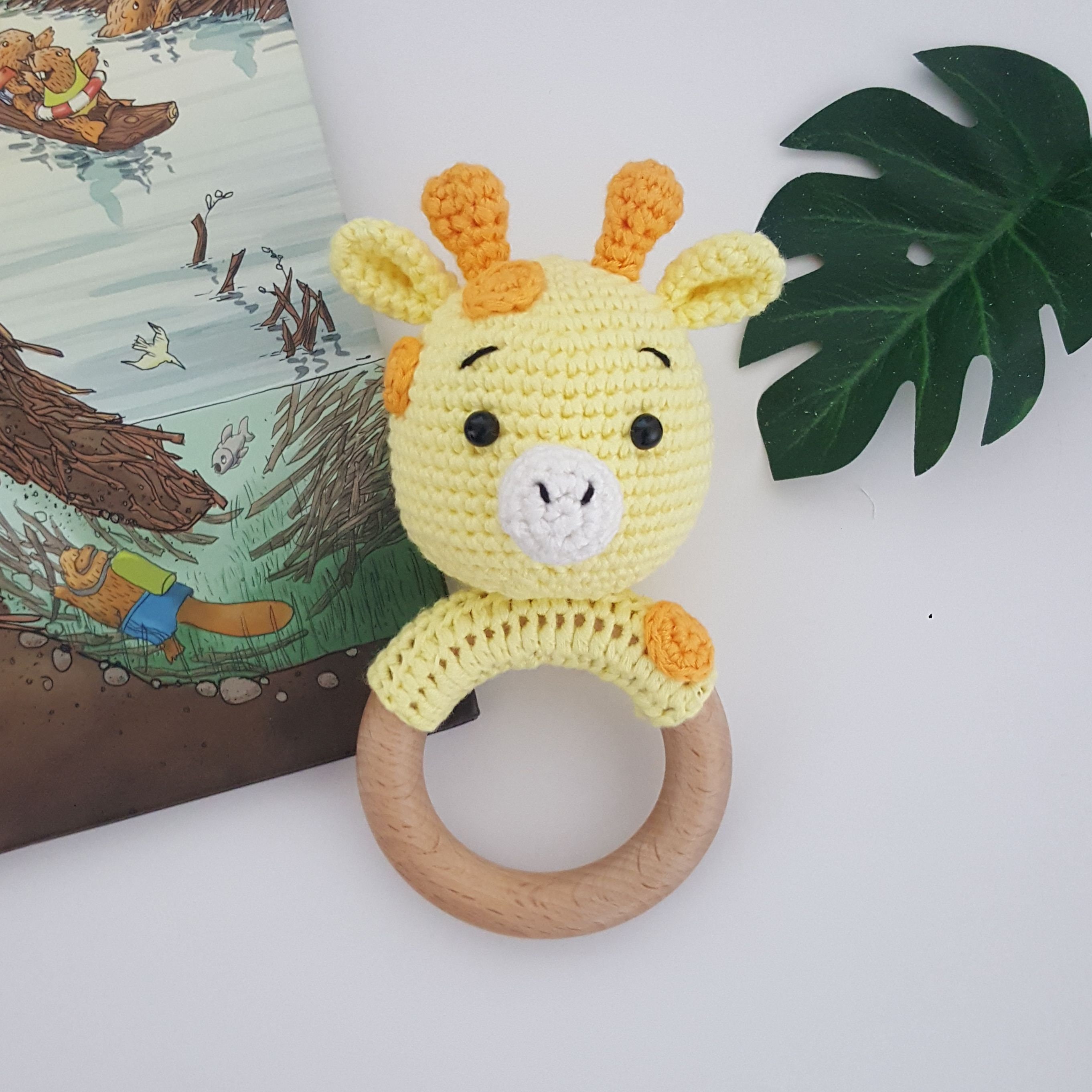 Crochet Plush Toy Baby Rattle _ Brindled Cow pattern - Etsy