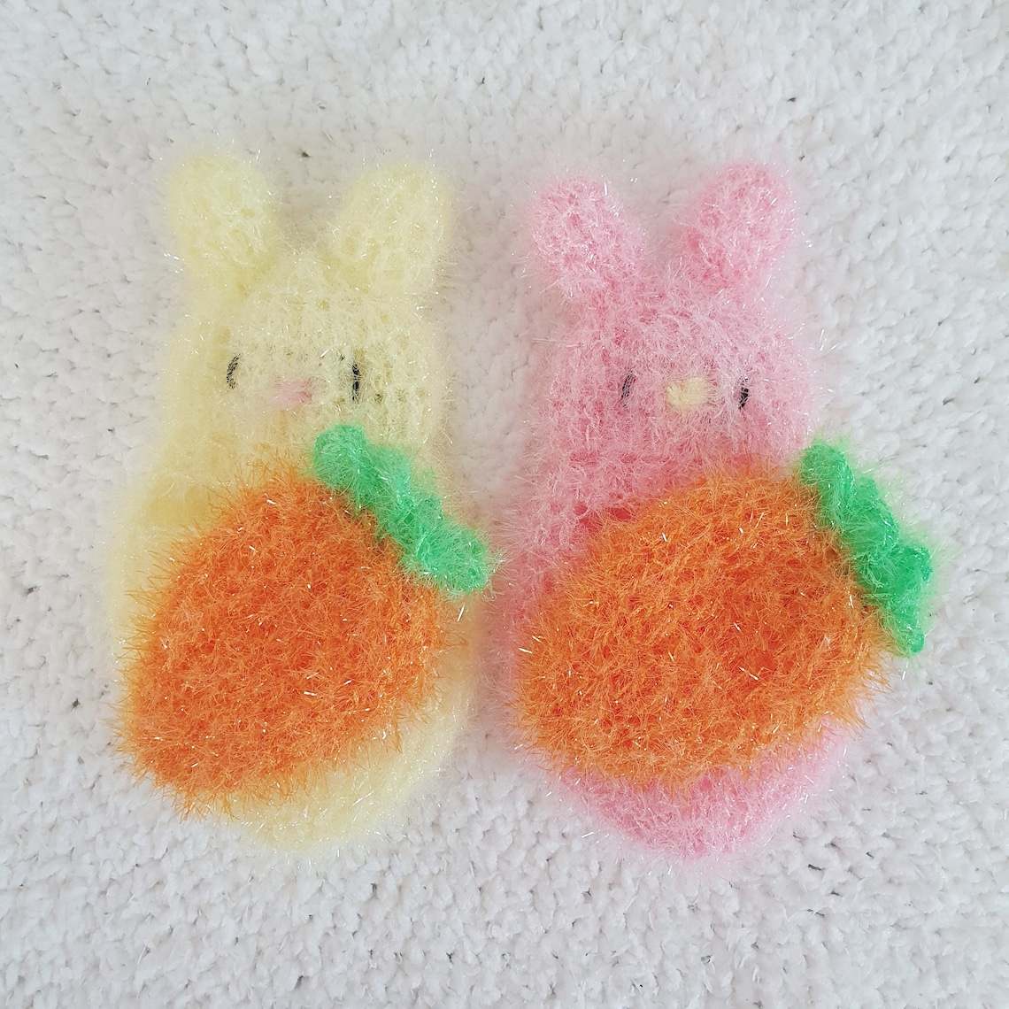 Crochet Scrubber - Rabbit & Carrot - Etsy