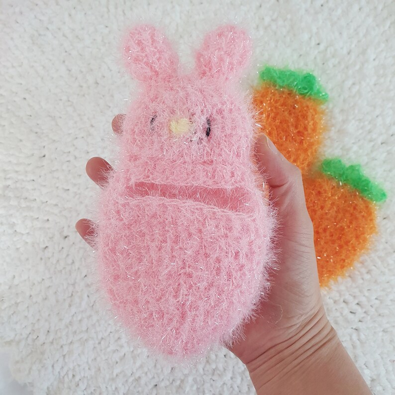 Crochet Scrubber - Rabbit & Carrot - Etsy
