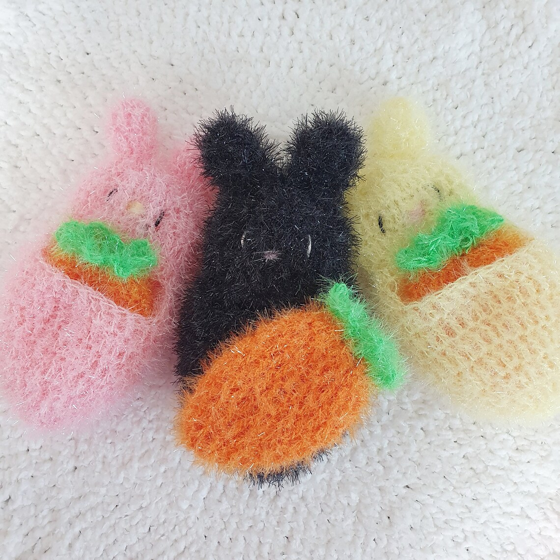 Crochet Scrubber - Rabbit & Carrot - Etsy