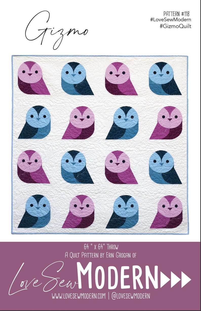 Gizmo Quilt PDF Pattern - A Modern Owl Quilt Pattern - Etsy