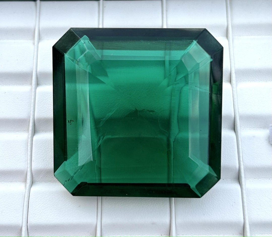 Lab Grown Emerald Cut Stone Square Shape Cut Stone Loose Gemstone for ...