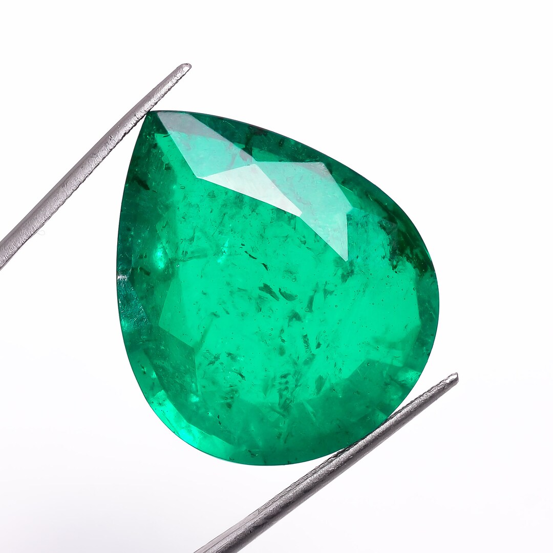 Natural Emerald Doublet Emerald Cut Pear Shape Cut Stone Loose Gemstone ...
