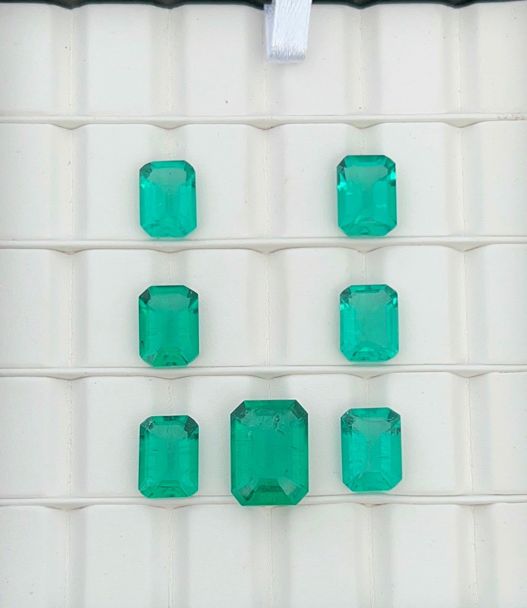 Lab Grown Emerald Cut Gemstone Loose Emerald Radiant Shape Gemstone Cut ...