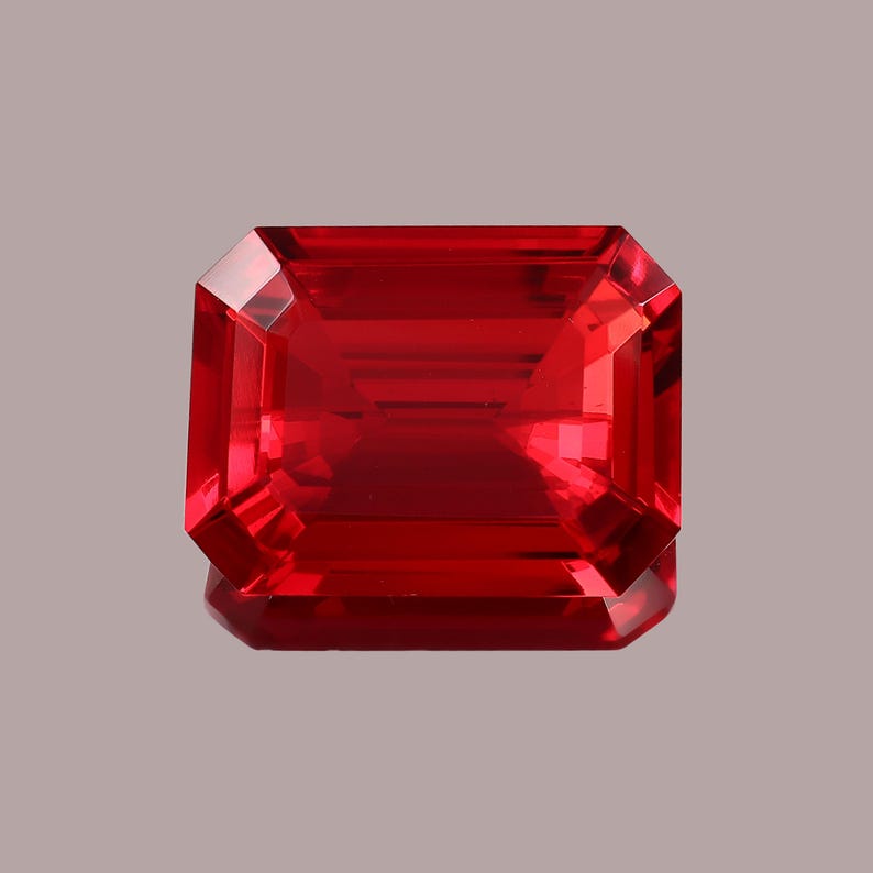 Lab Created Ruby: 136 CT Radiant Cut Gemstone 31x39x16 MM - Etsy