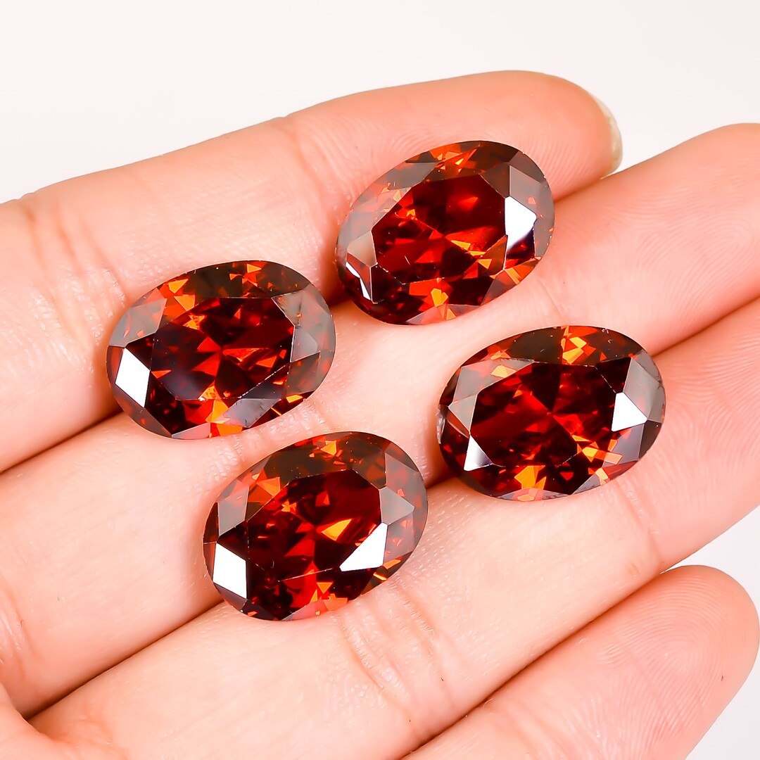 20 Ct. Lab-created Red Garnet Oval Cut Loose Gemstone (18X13X7 Mm) - Etsy