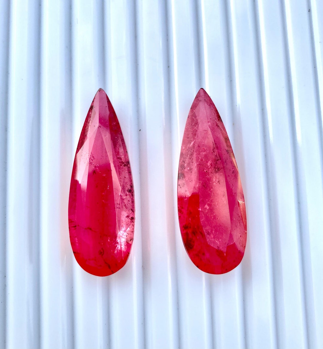 Ruby Cut Natural Ruby Doublet Pear Shape Cut Stone Loose Gemstone 20 Ct ...