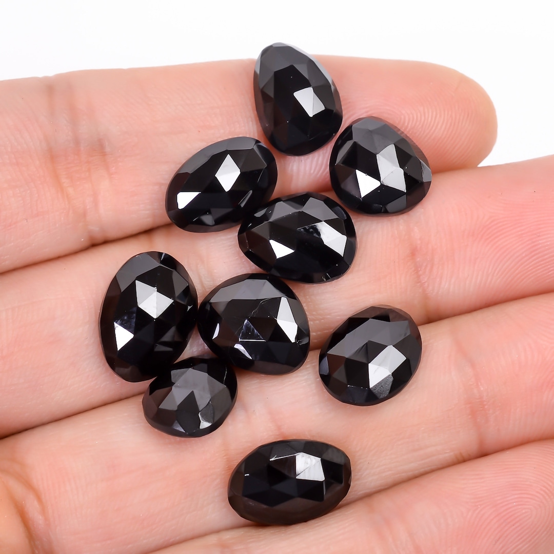 Black Spinel Gemstone Lot: 37.5 Ct, Rose Cut, Fancy Shape (9 Pcs) - Etsy