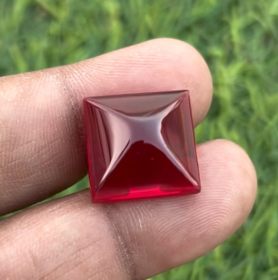Ruby Cabochon Sugarloaf Shape Sapphire Ring Loose Gemstone for Making ...