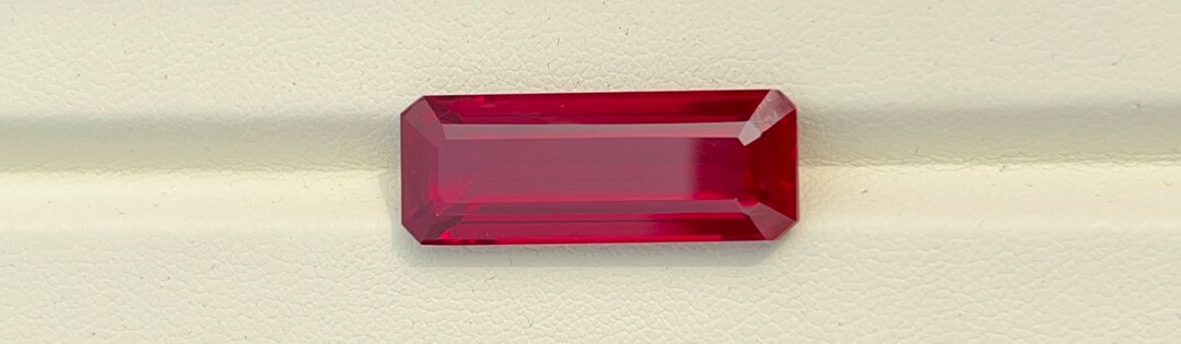 10X26X7 MM Lab Ruby Cut Gemstone Ruby Necklace Radiant Shape Gemstone ...