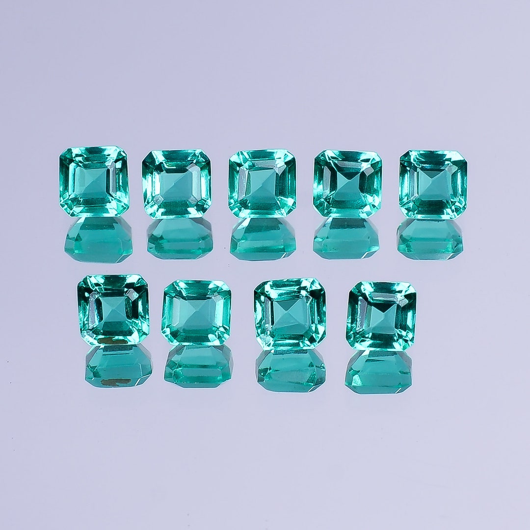 Lab Emerald Gemstone: 5mm Square Cut Green Stone (1 Pcs) - Etsy