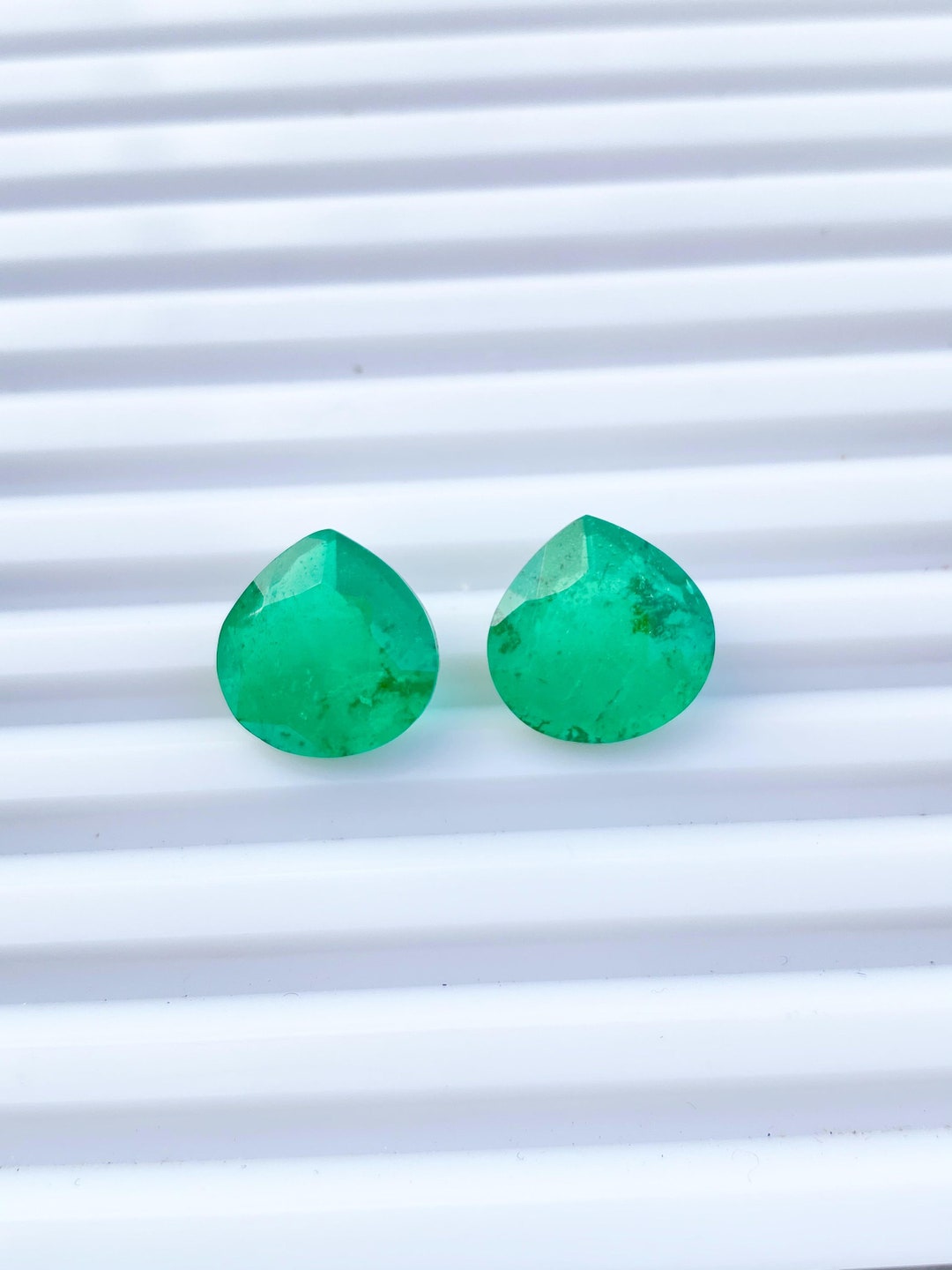 10 Ct Natural Emerald Doublet: Heart Cut Loose Gemstone (15X15X7 Mm) - Etsy