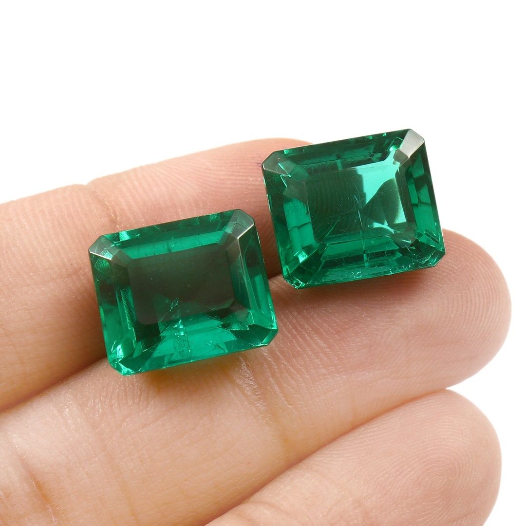 Lab Grown Emerald Cut Gemstone Cut Radiant Shape Cut Stone Loose ...