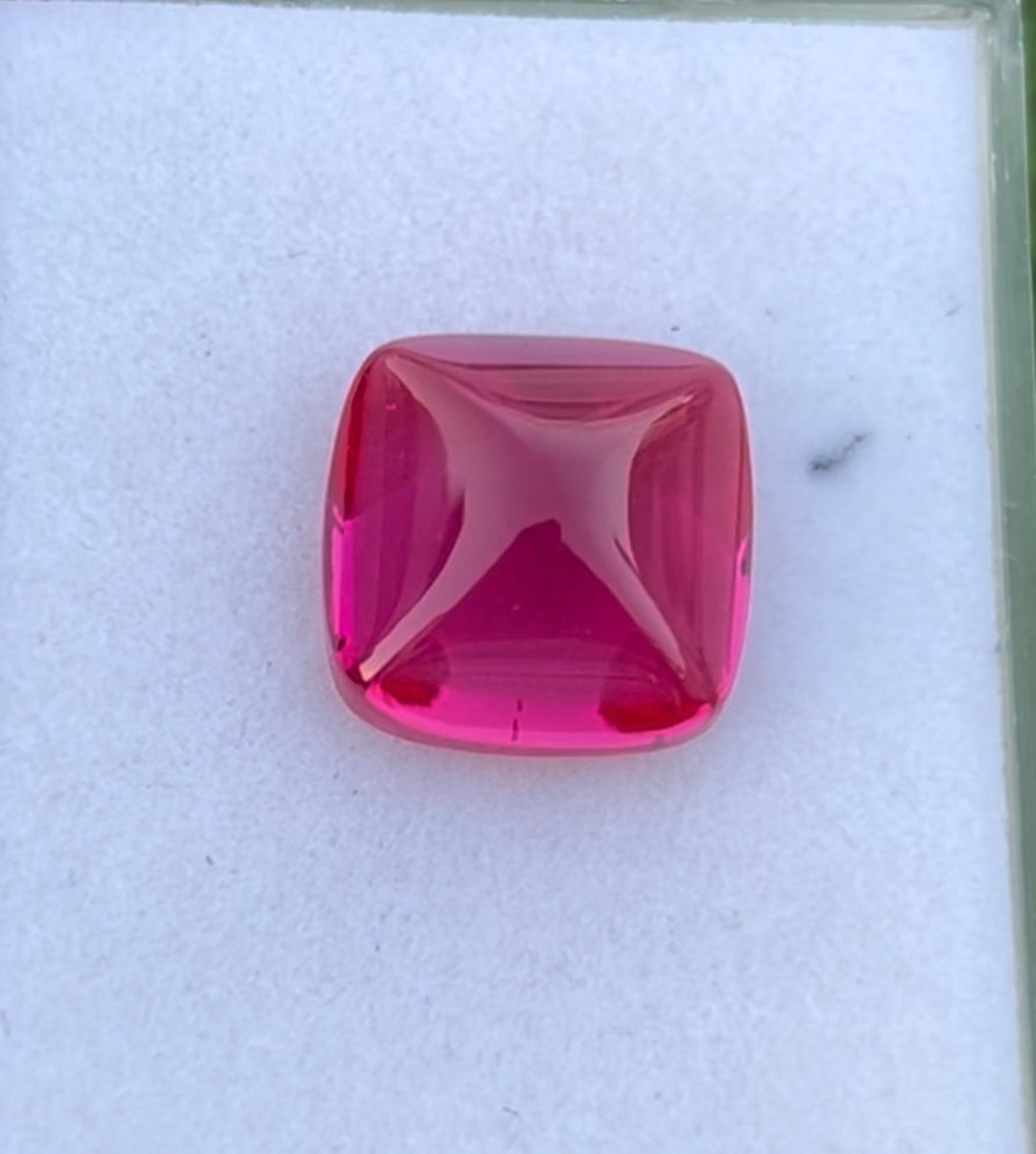 Pink Sapphire Cabochon Sugarloaf Shape Sapphire Ring Loose Gemstone for ...