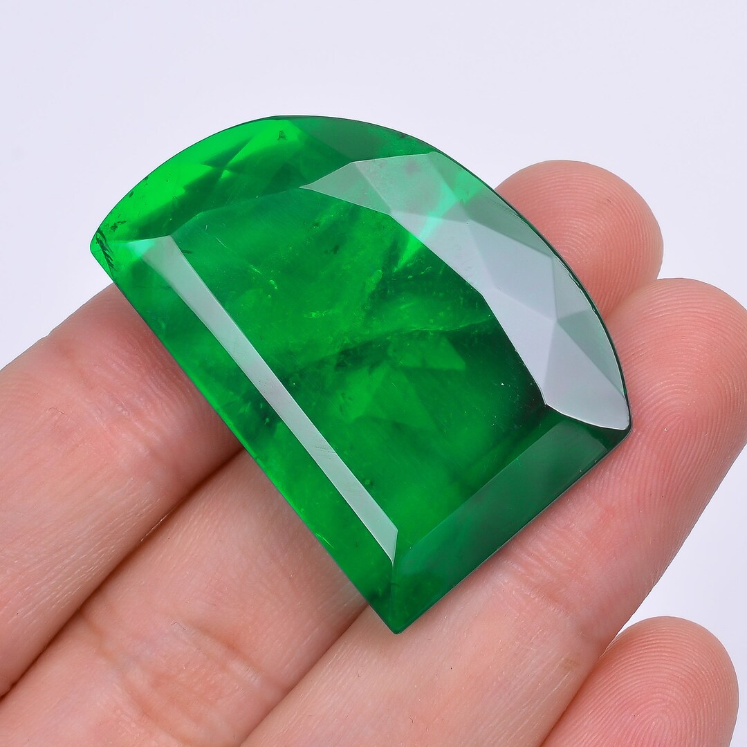 Natural Emerald Doublet Cut Fancy Shape Emerald Faceted Gemstone ...