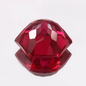 7 CT Lab Ruby Cut Gemstone Ruby Hexagon Shape Cut Stone Loose Wedding ...