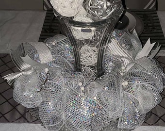 Silver Deco Mesh - Etsy