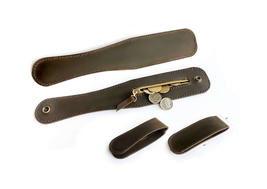Handmade Leather Belt Coin Pouch: Durable Coin Wallet - Etsy