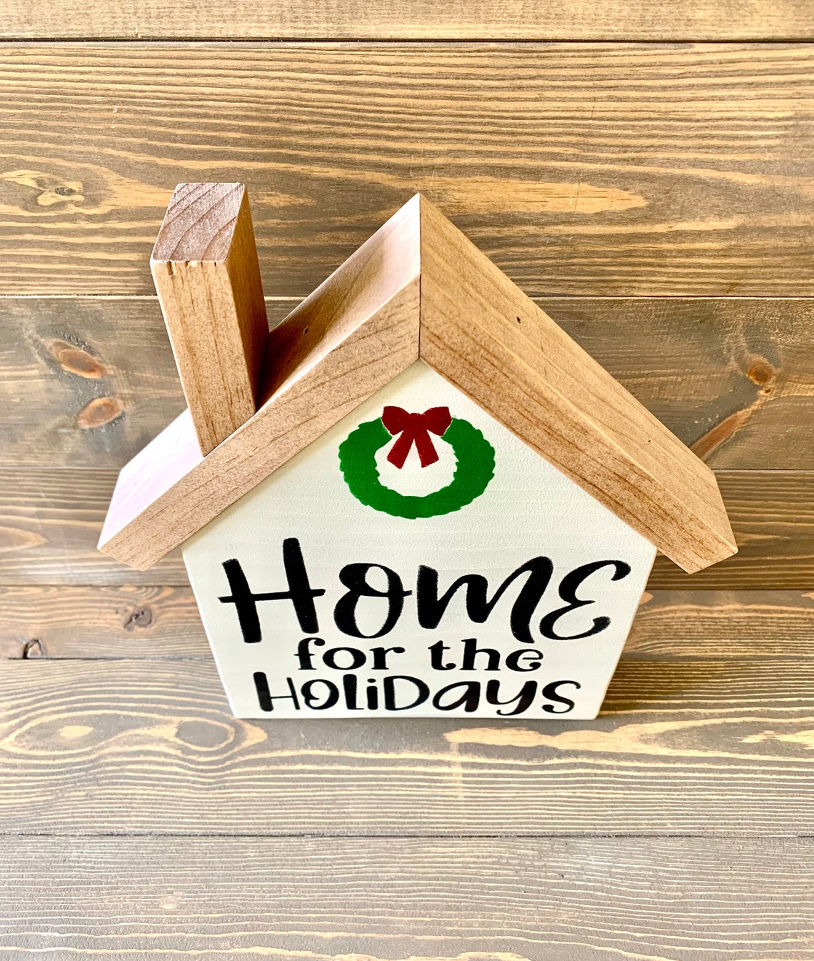 Home for the Holidays Sign, Christmas Wood House Sign, Christmas Wood ...