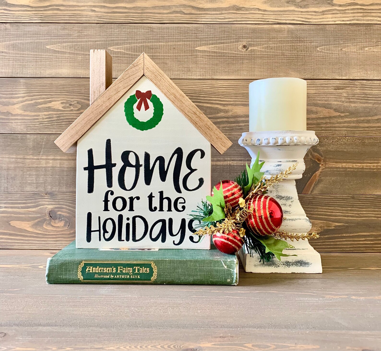 Home for the Holidays Sign, Christmas Wood House Sign, Christmas Wood ...