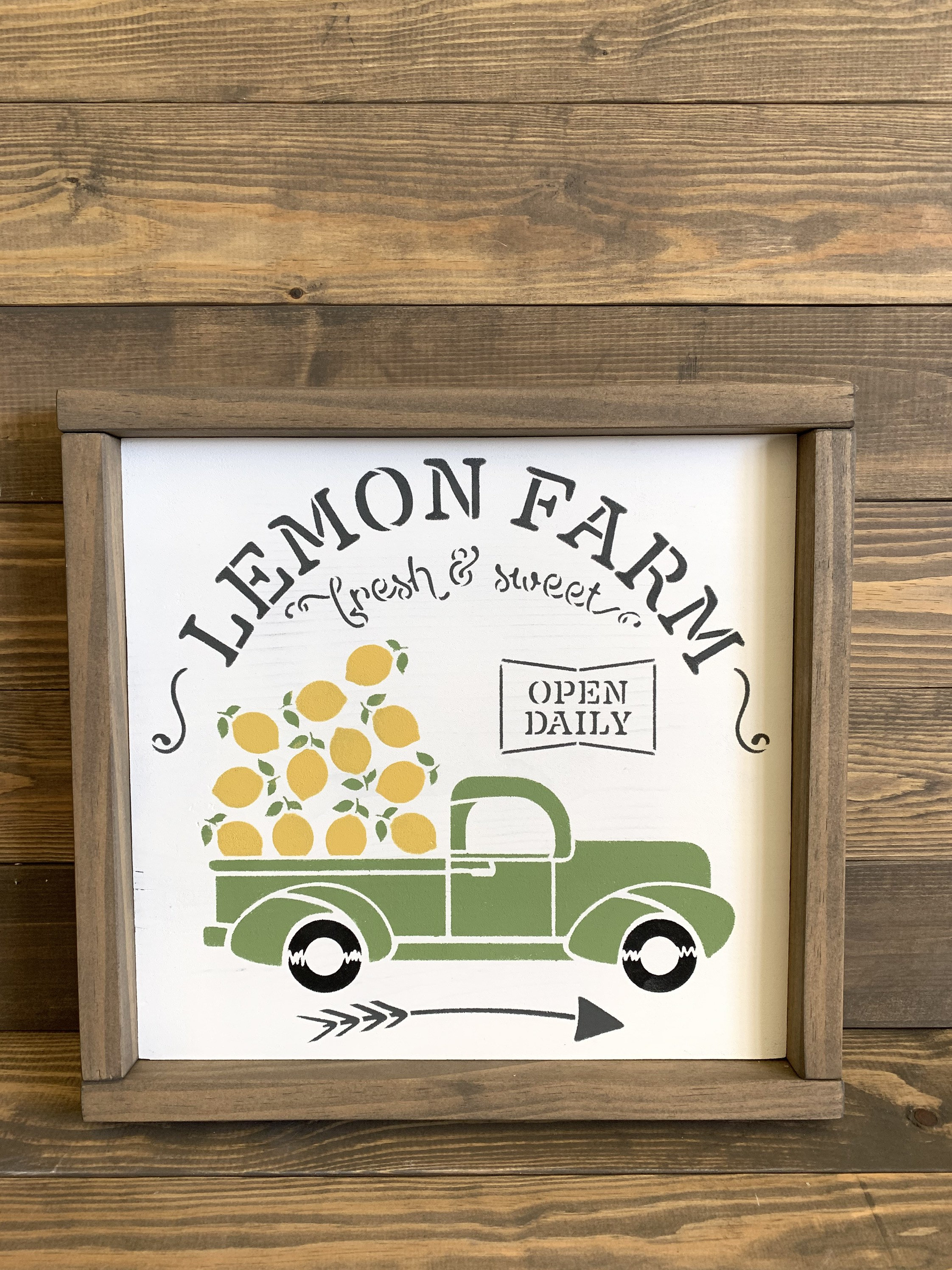 Lemon Farm Sign, Farmhouse Wood Sign, Rustic Wood Sign, Farmhouse Decor ...