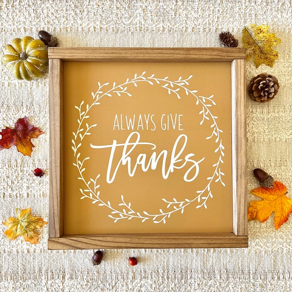 Give Thanks Sign - Etsy