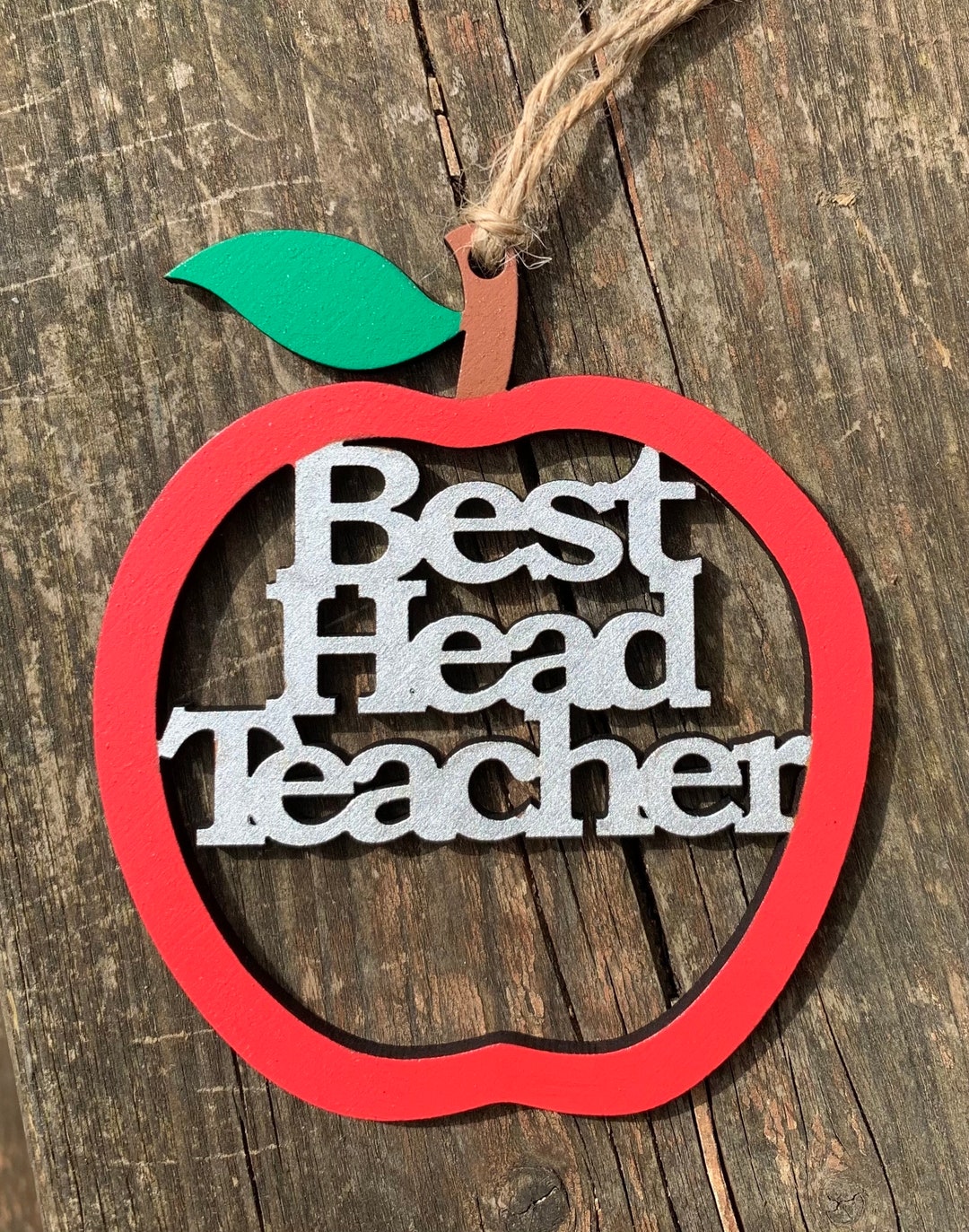 Best Head Teacher Apple Decoration, Best Headteacher Gift, Headteacher ...