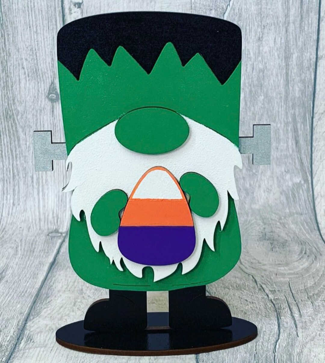Halloween Frankenstein Gonk/gnome Decoration Wooden - Etsy