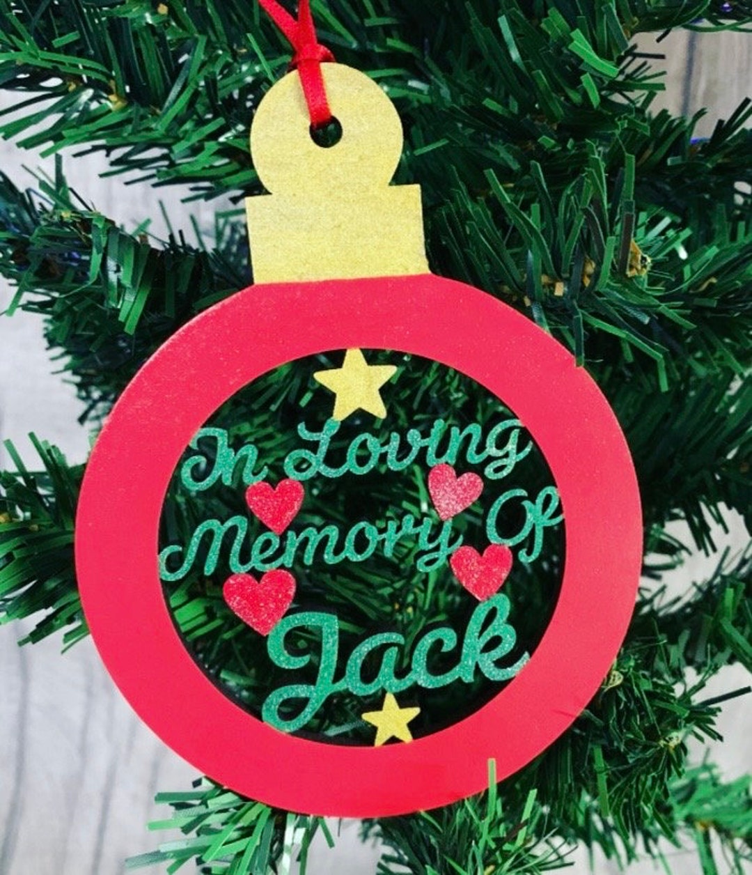 Personalised Memorial Christmas Tree Decoration, Christmas Decoration ...